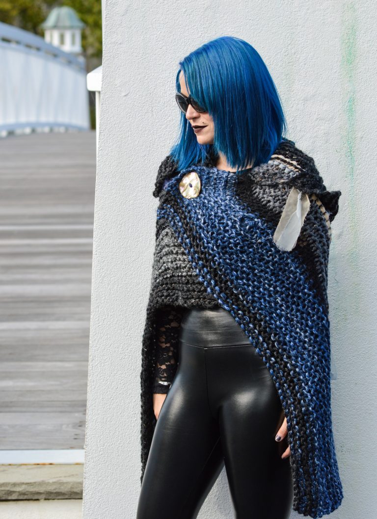 Designer custom wrap - fashion knitting pattern - DIY shawl