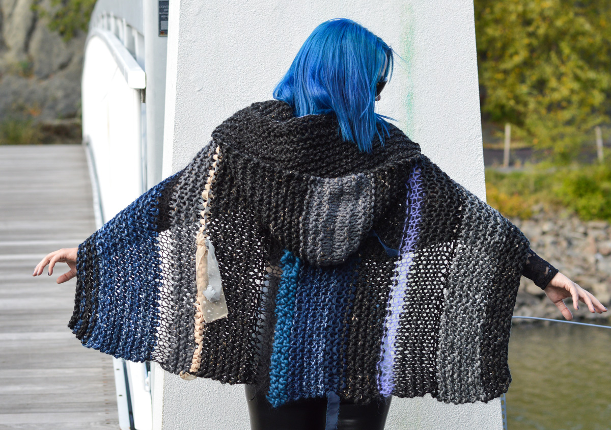 Designer custom wrap - fashion knitting pattern - DIY shawl